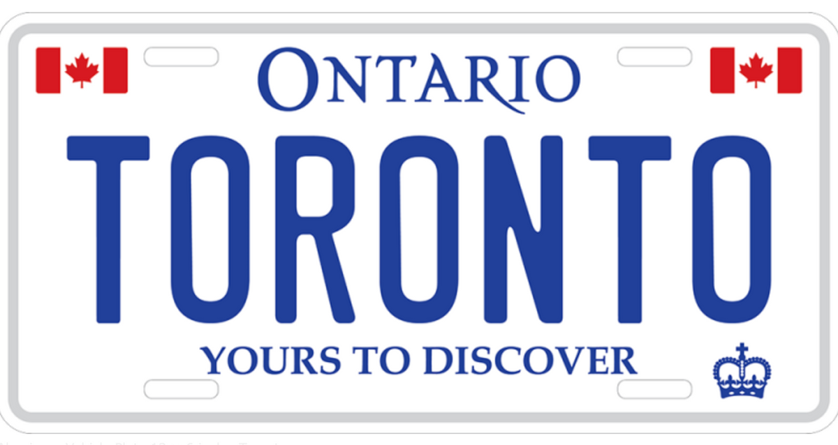 License Plate 12 × 6 inch - Toronto – BIGGLE Souvenirs & Gift Shop