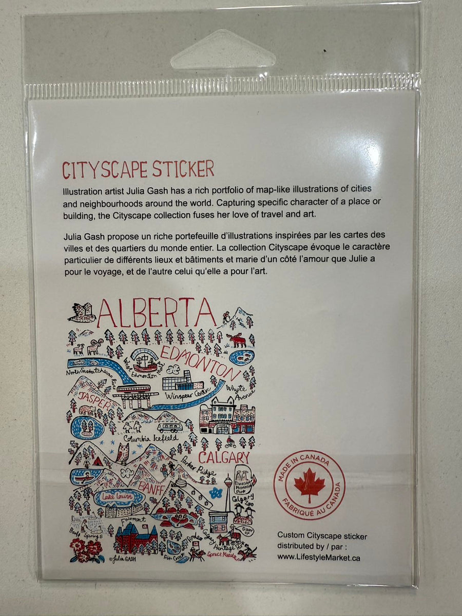Alberta Cityscape Sticker – BIGGLE Souvenirs & Gift Shop