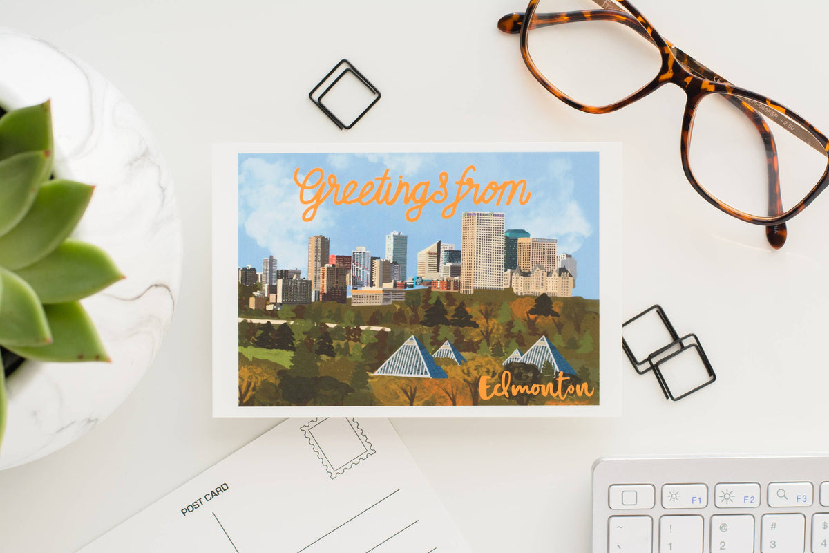 Greetings From Edmonton Postcard – BIGGLE Souvenirs & Gift Shop